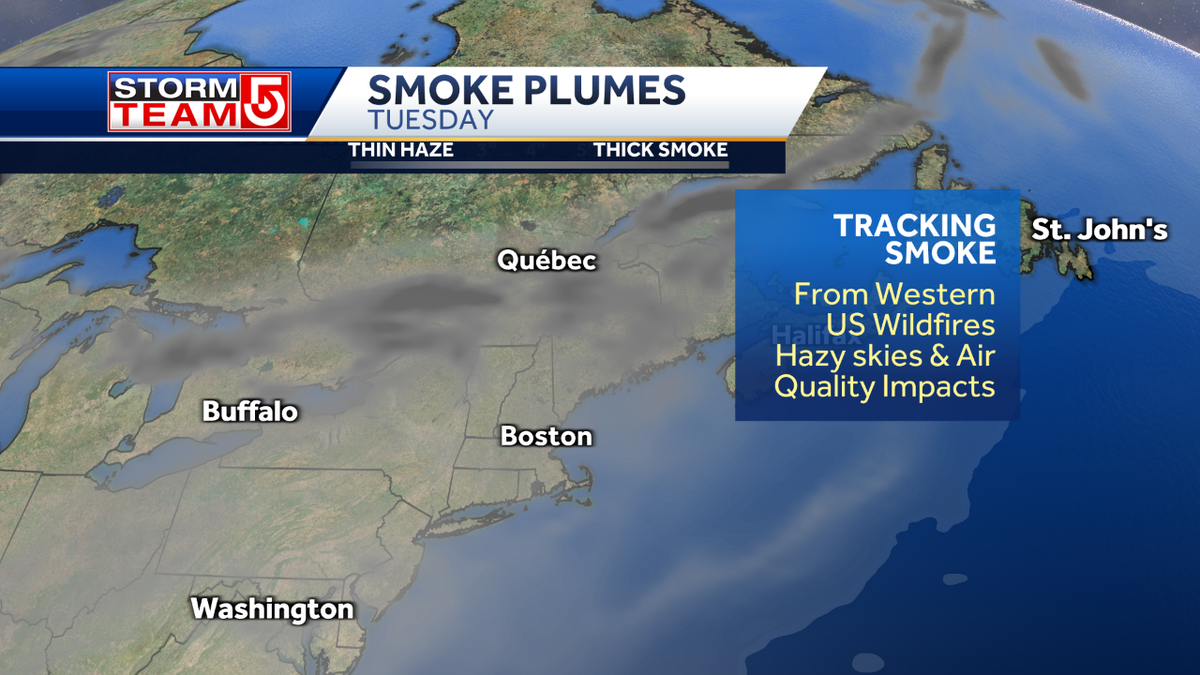 Smoke from western wildfires could create hazy skies in Massachusetts ...
