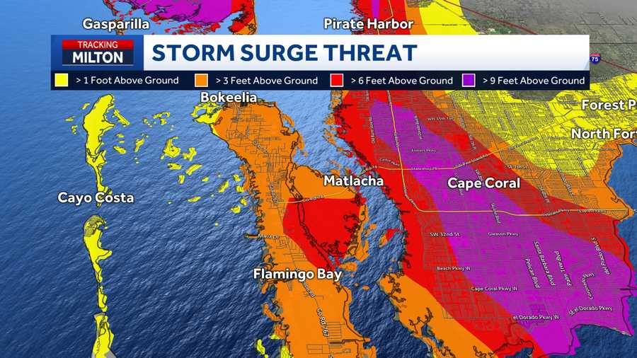 Hurricane Milton: storm surge neighborhood-by-neighborhood breakdown