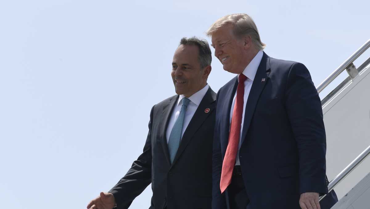 President tweets support for Gov. Bevin before Kentucky visit
