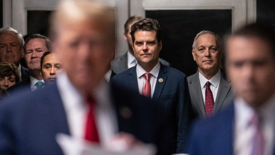 Matt Gaetz evokes 'standing by' language at court with Donald Trump