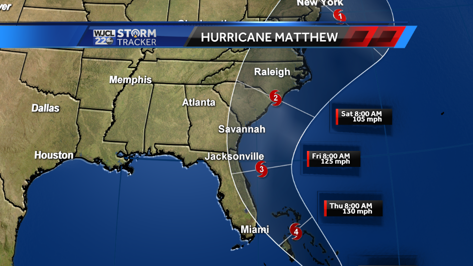 11 am Track on Hurricane Matthew