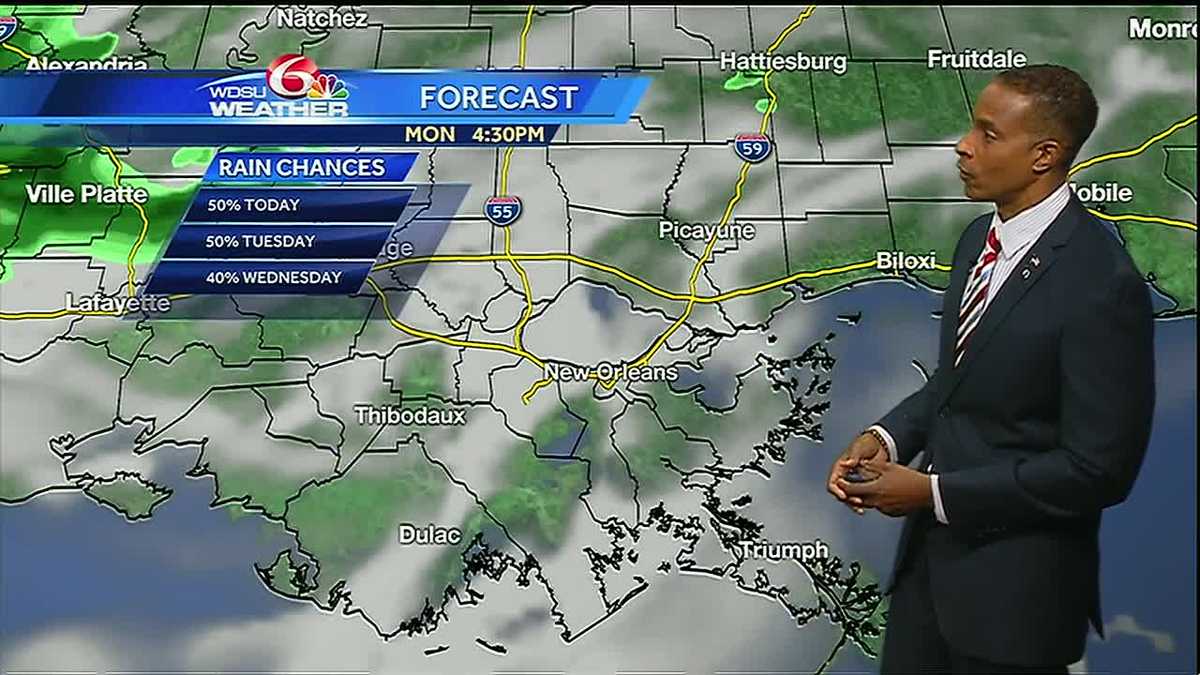 May 29: Cloudy, warm and humid day with scattered showers and storms