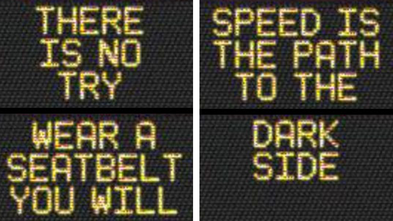 'Speed is the path to the dark side' MassDOT warns drivers on Star Wars day