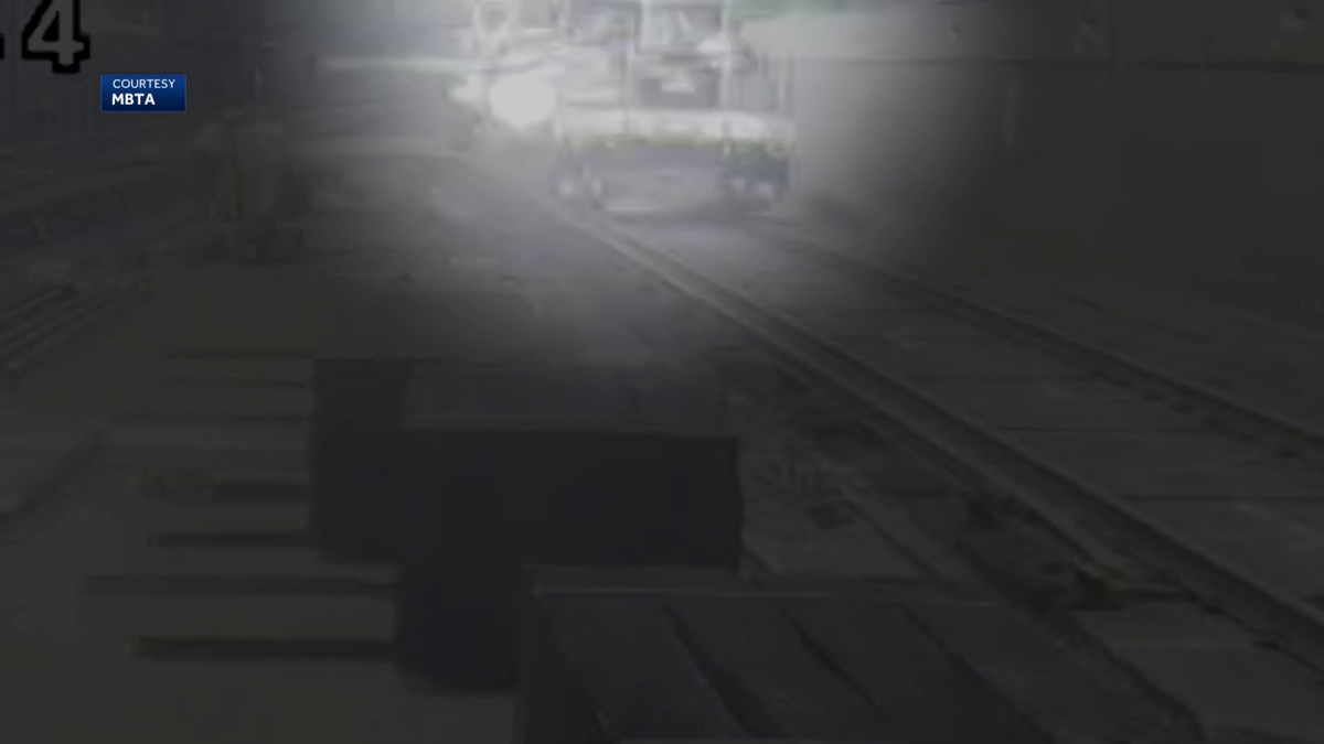 New video shows construction vehicle derailing during MBTA work