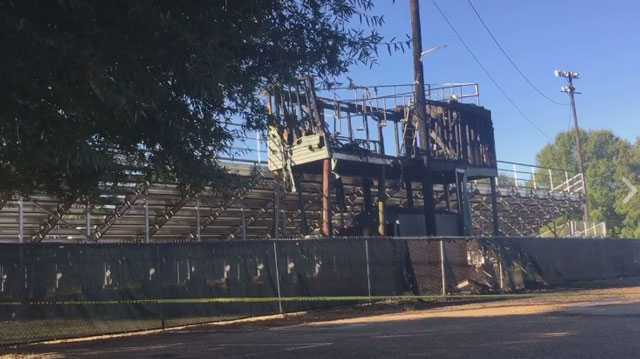 McLaurin press box destroyed by fire