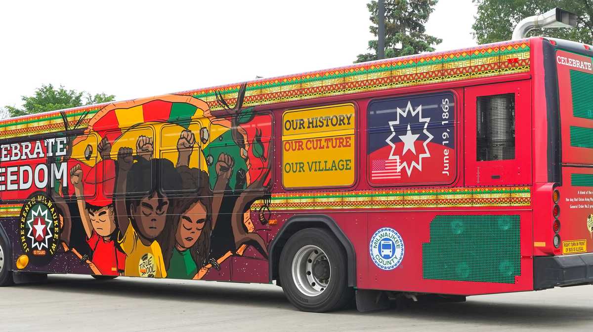Milwaukee County unveils Juneteenth bus