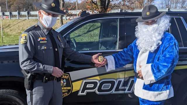 Officer S. Claus to work with MDTA police in Toys For Tots collection
