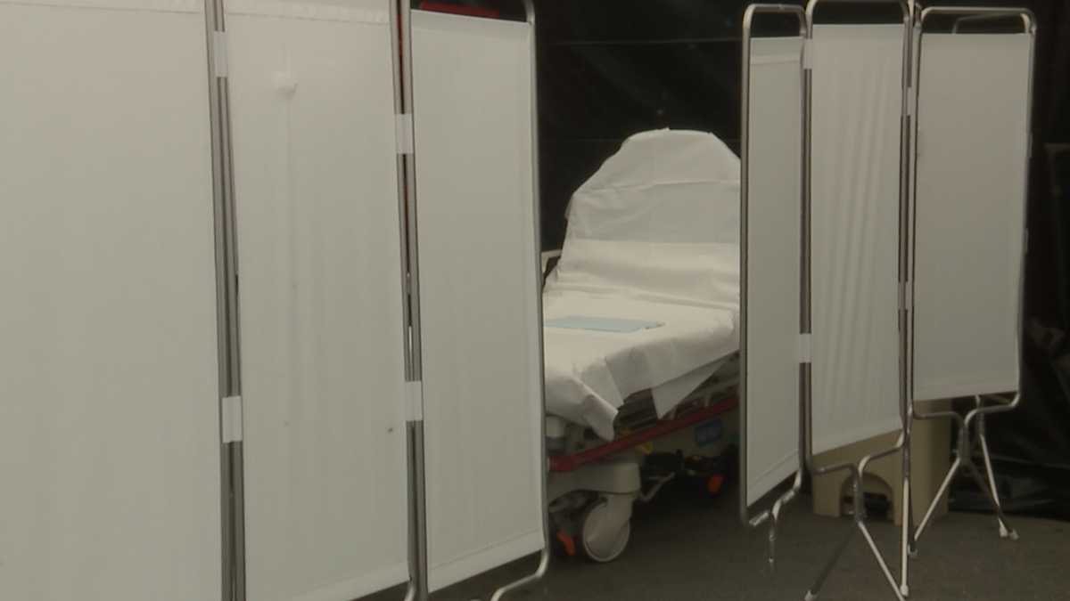 Memorial Health erects tent in anticipation of COVID-19 surge