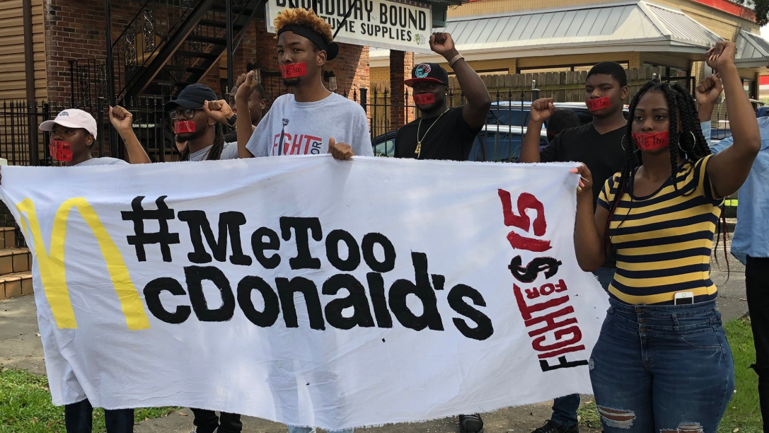 New Orleans Mcdonalds Workers Protest Against Sexual Harassment