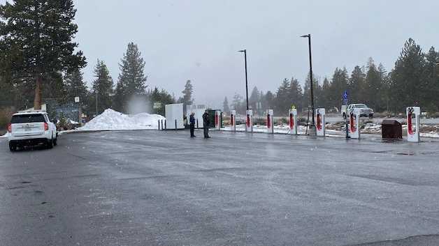 Tesla chargers vandalized with swastikas in Meyers