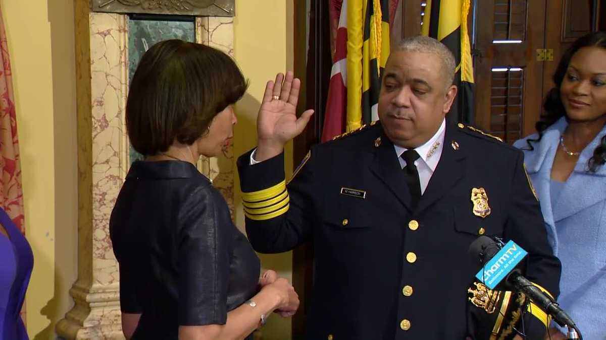 Harrison sworn in as Baltimore police commissioner