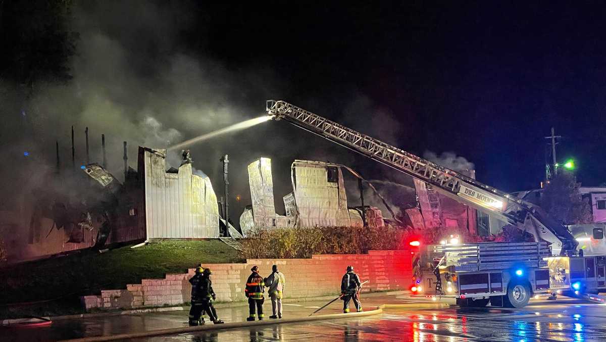 Building seriously damaged by fire at Iowa State Fairgrounds