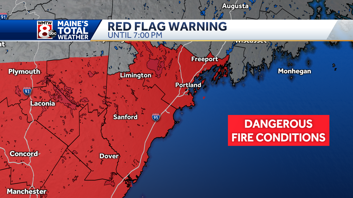 High fire danger prompts red flag warning for parts of Maine