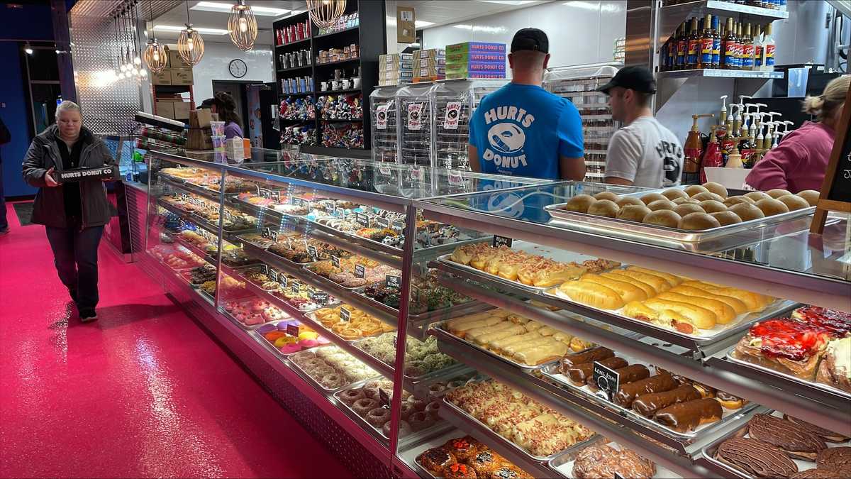 First customers received free donuts at new 24-hour shop
