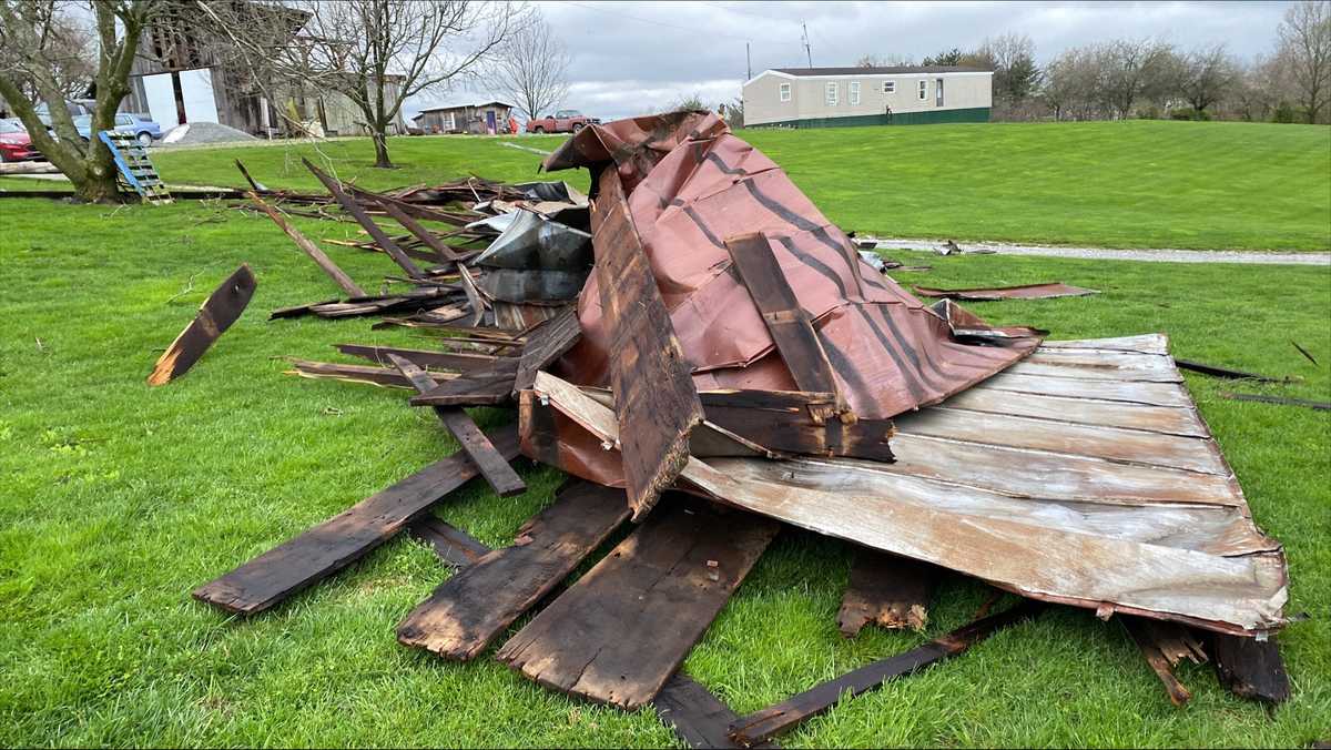 Damage seen in eastern areas after storm system moves through