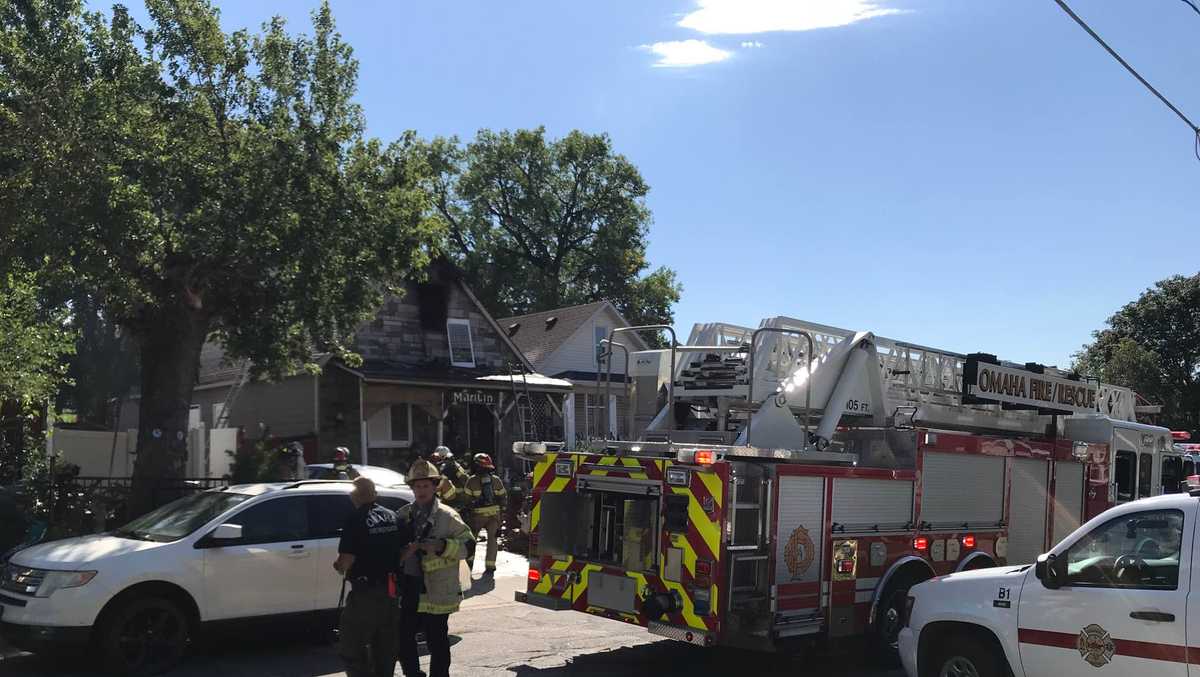 Omaha Fire Department battles house fire