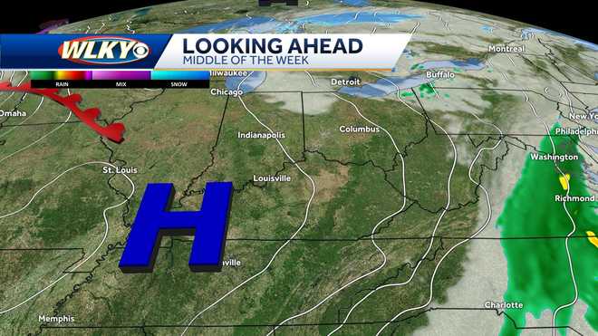 Louisville weather planner: Stormy start, then cooler and quieter