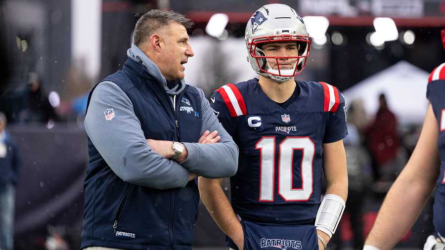 Mike Vrabel, Drake Maye discuss AFC title game