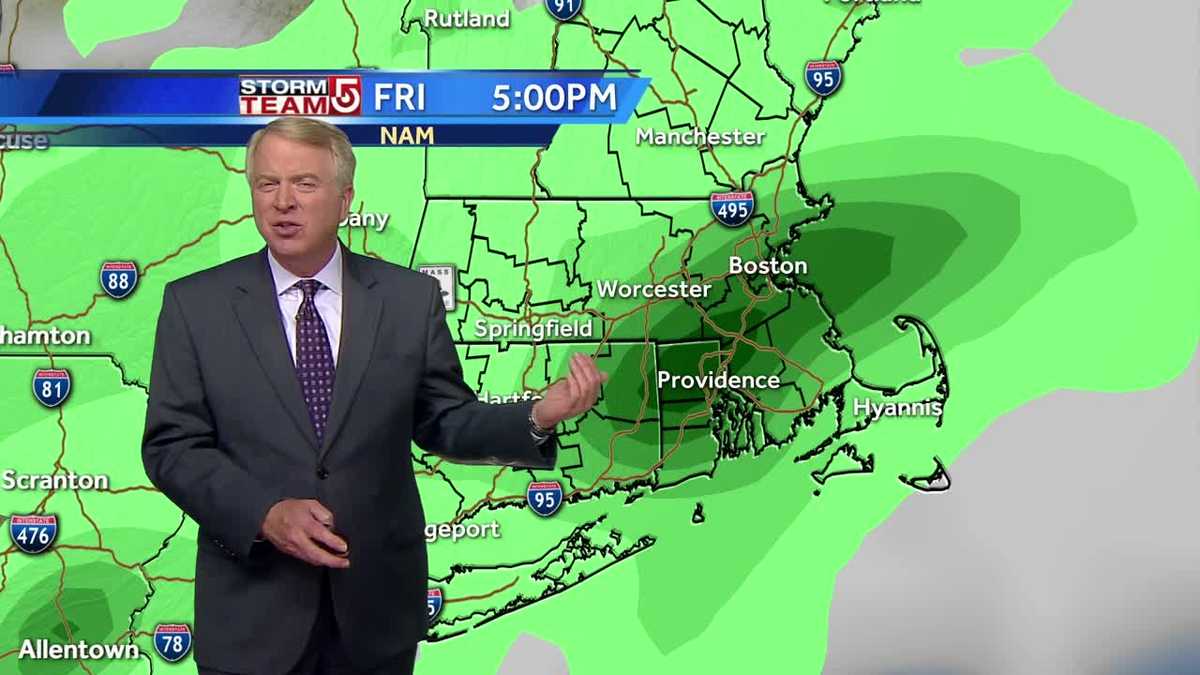 Video: Bring your umbrella! Downpours throughout the day