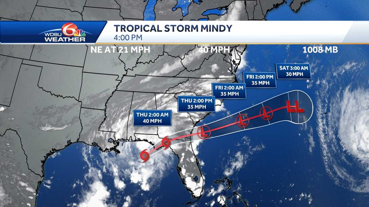 Tropical Storm Mindy forms in Gulf of Mexico