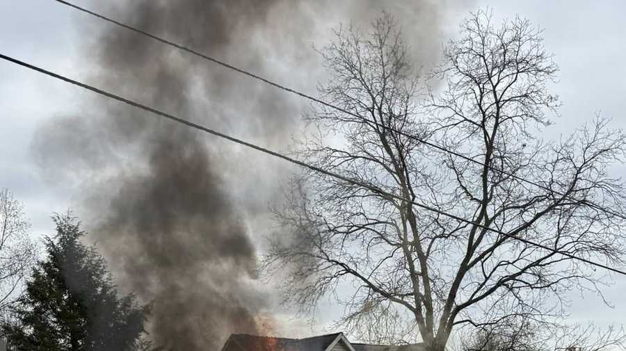Minivan bursts into flames in Adams County, Pa.