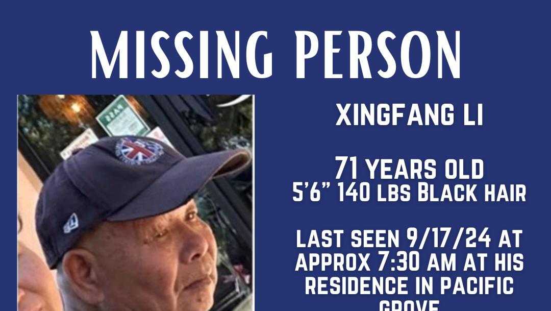 71-year-old man reported missing in Pacific Grove