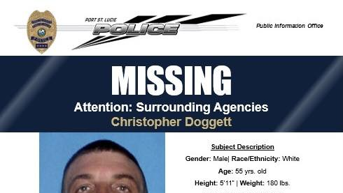 Port St. Lucie police search for missing man; Christopher Doggett