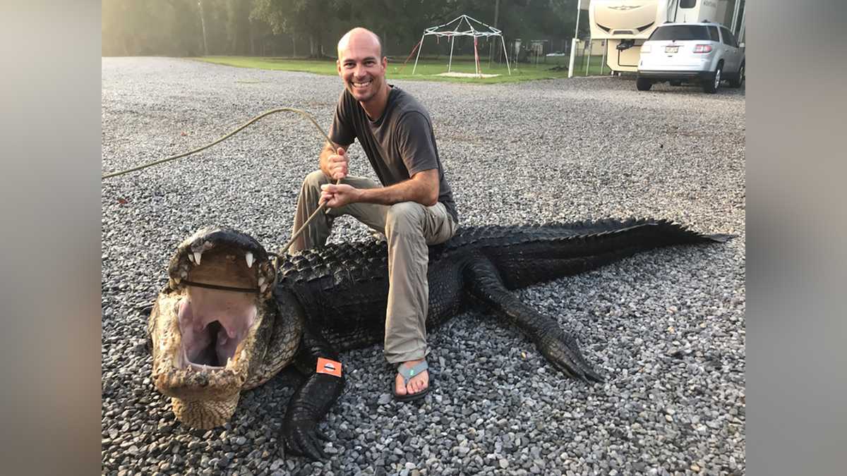 'Once in a lifetime': Two boaters reel in a massive one-eyed alligator ...