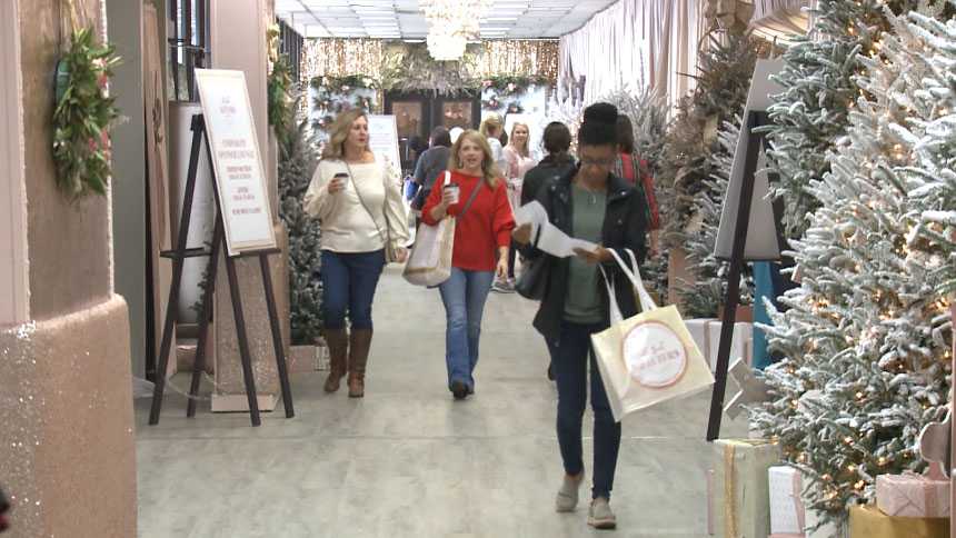 Christmas shoppers start early at Mistletoe Marketplace