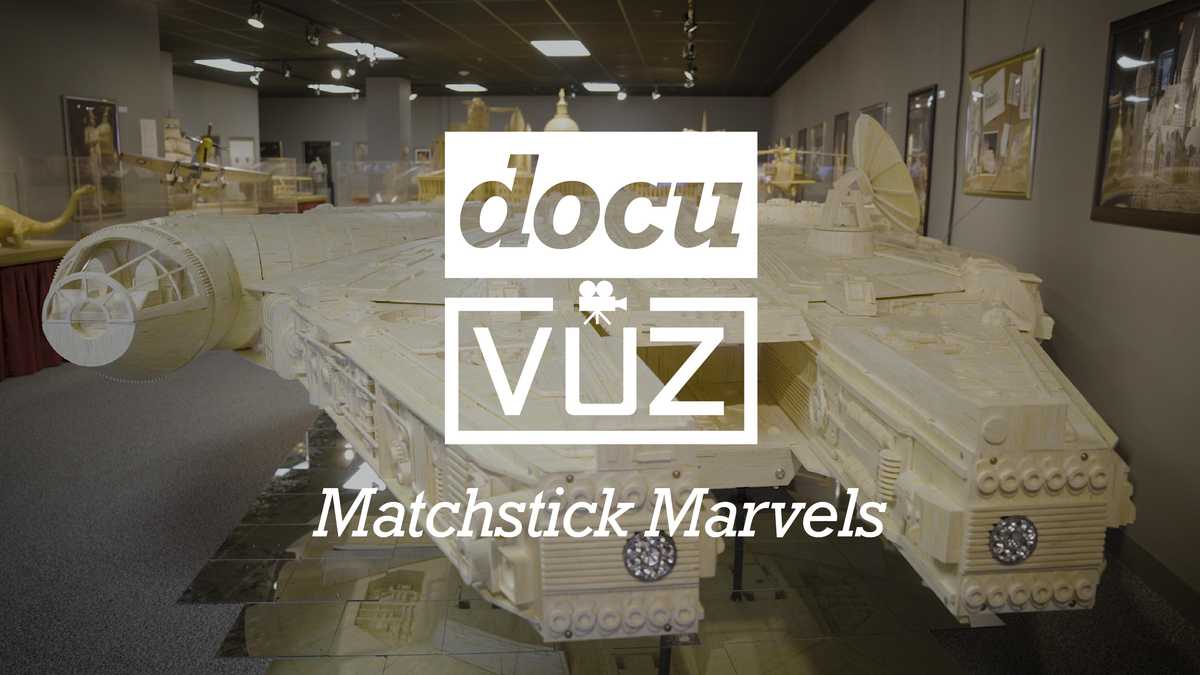 Matchstick artist creates Millennium Falcon