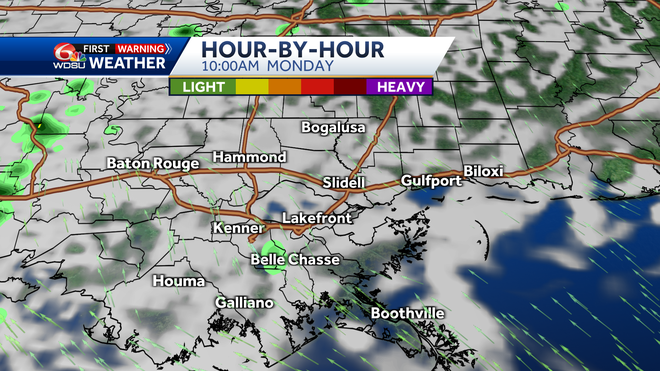 New Orleans weather forecast eclipse Monday cloud forecast