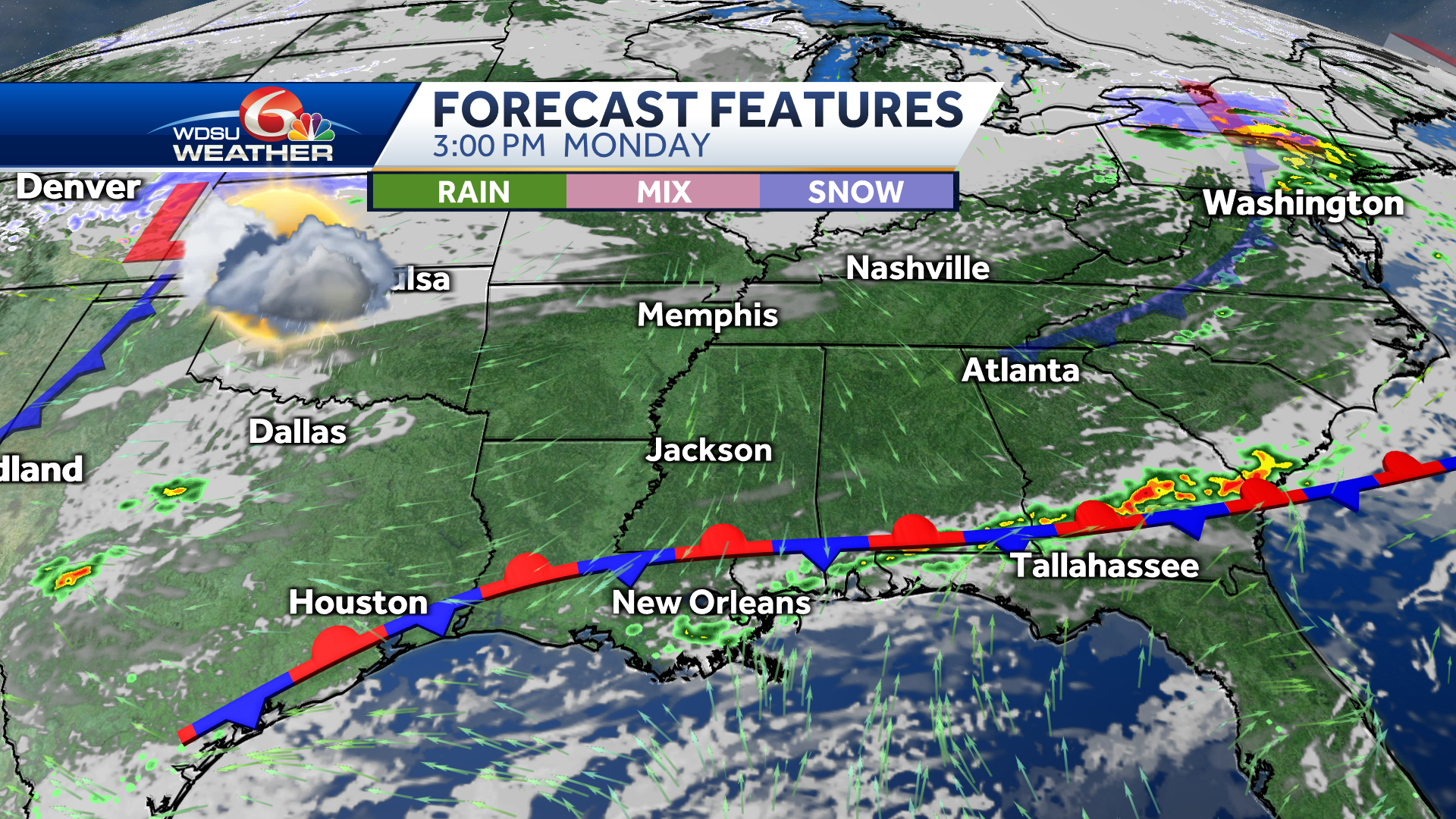 Stationary Front Weather Map