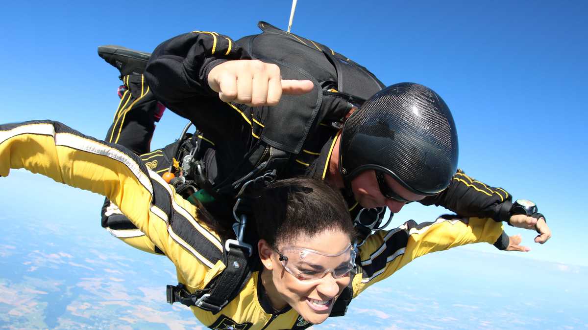 IMAGES: Monica Hardin jumps with the Golden Knights