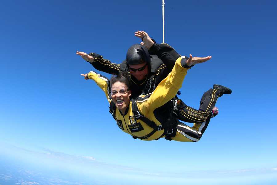 IMAGES: Monica Hardin jumps with the Golden Knights
