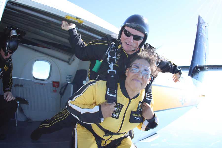 IMAGES: Monica Hardin jumps with the Golden Knights