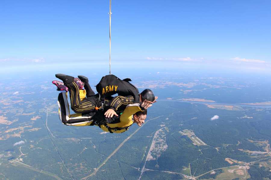 IMAGES: Monica Hardin jumps with the Golden Knights