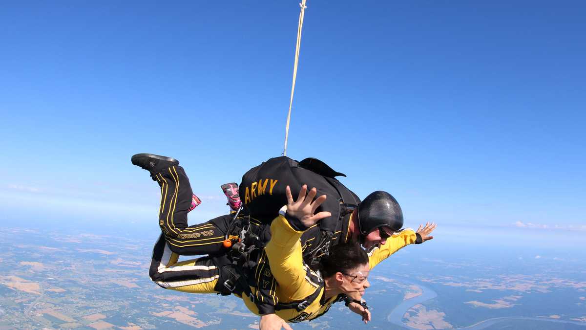 IMAGES: Monica Hardin jumps with the Golden Knights