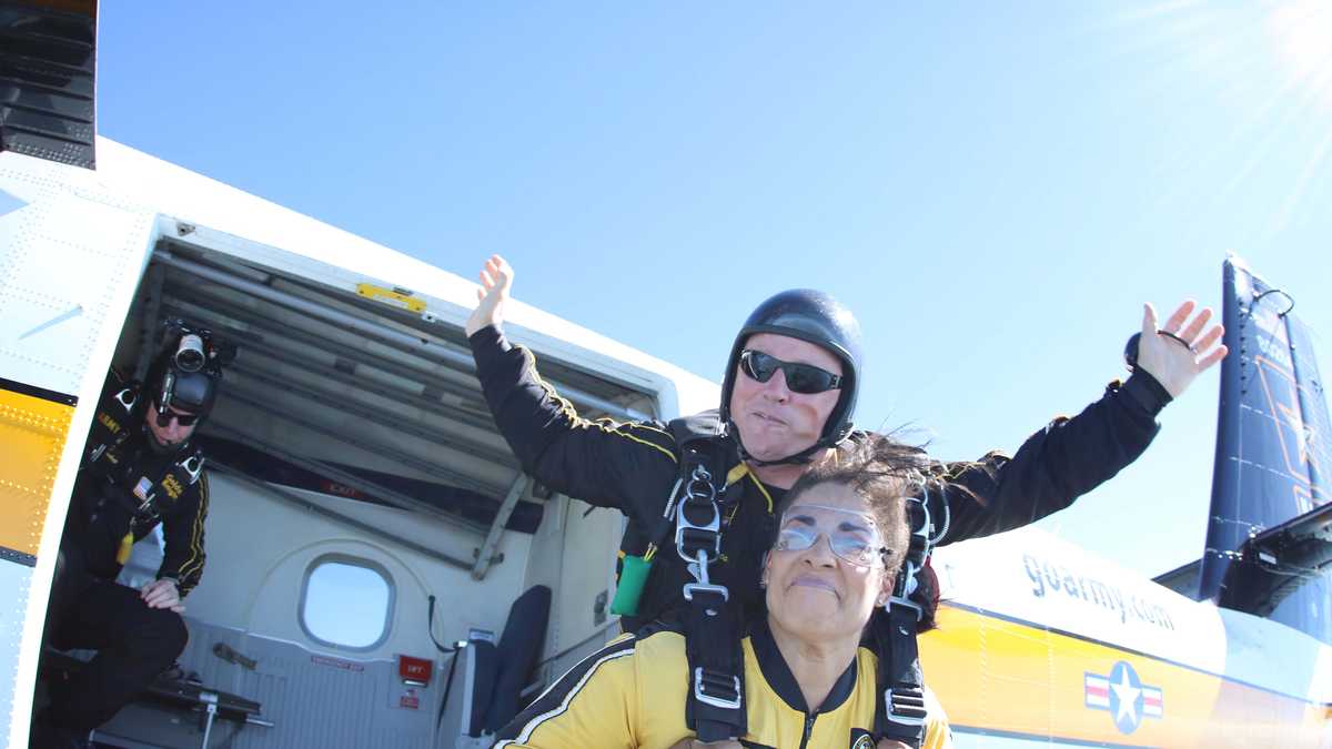 IMAGES: Monica Hardin jumps with the Golden Knights