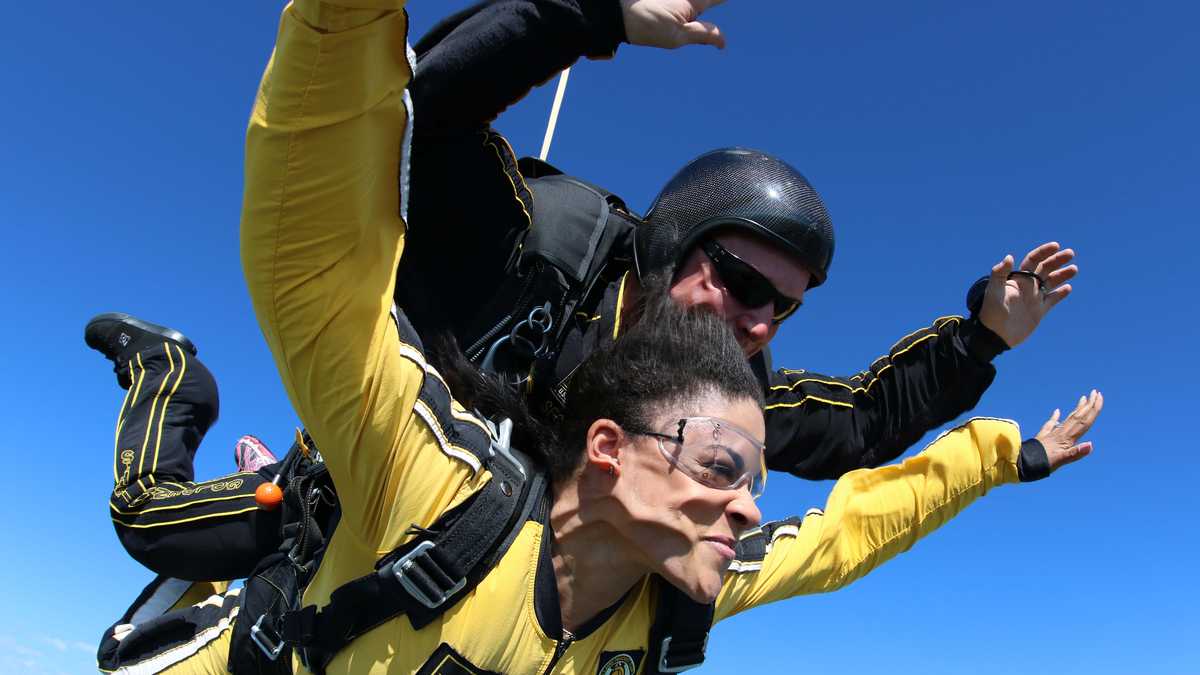 IMAGES: Monica Hardin jumps with the Golden Knights