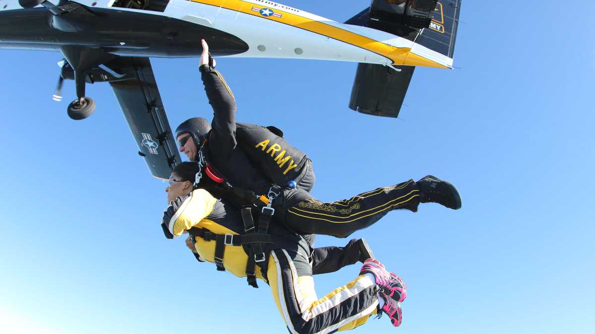 IMAGES: Monica Hardin jumps with the Golden Knights
