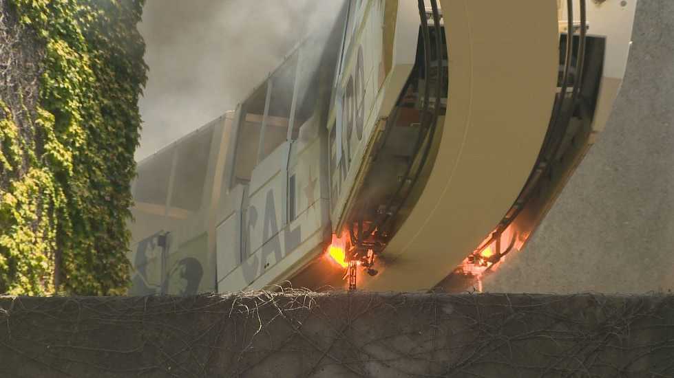 Monorail car catches fire at California State Fair