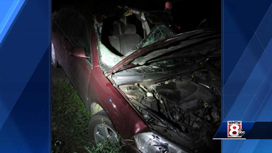 20-year-old severely injured in head-on moose crash