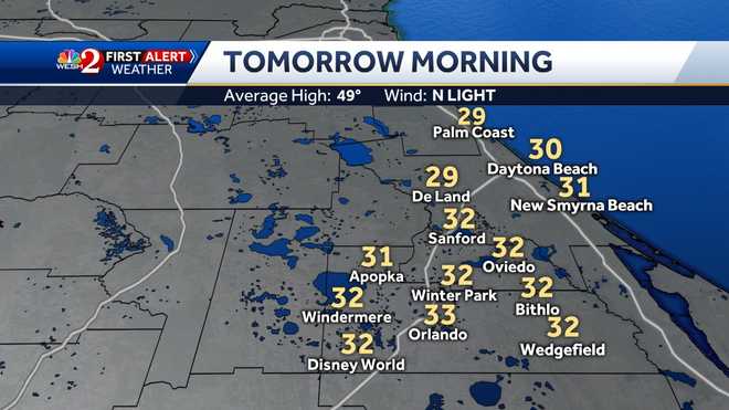 Another night of freezing temperatures in Central Florida