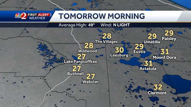 Another night of freezing temperatures in Central Florida