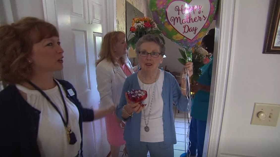 Caregivers make surprise visits with Mother’s Day gifts