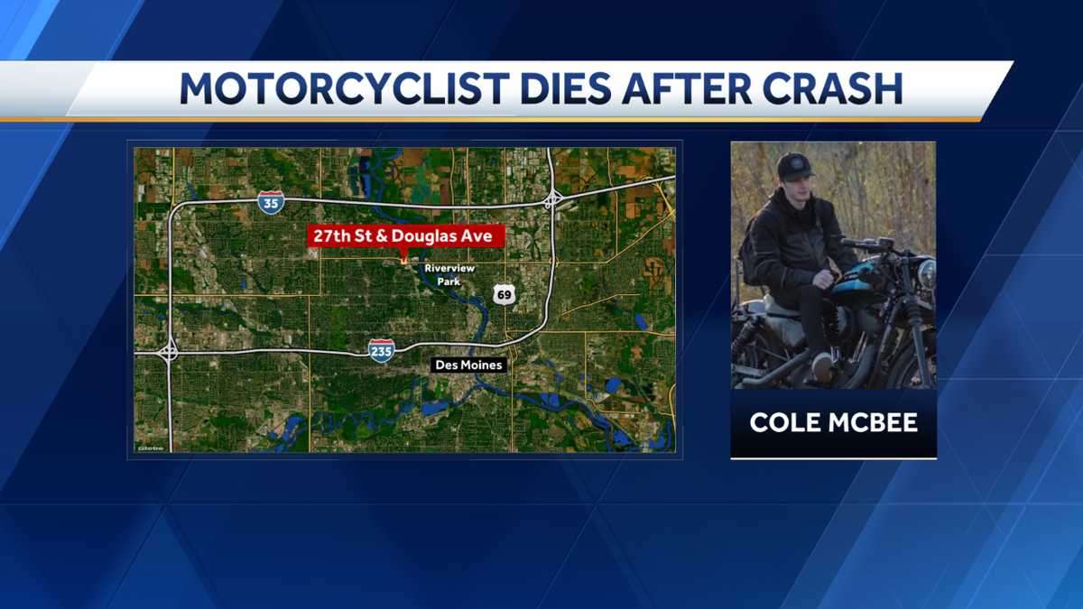 One dead after weekend motorcycle crash in Des Moines