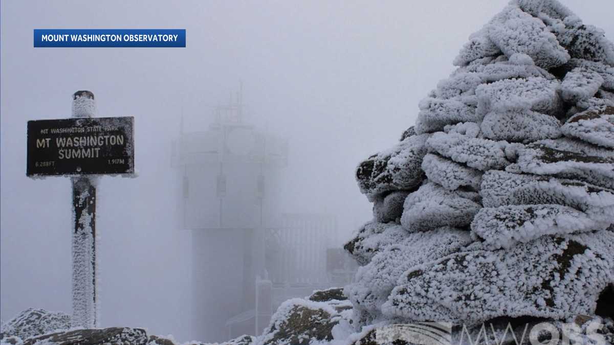 Mount Washington sees first measurable snow of the season