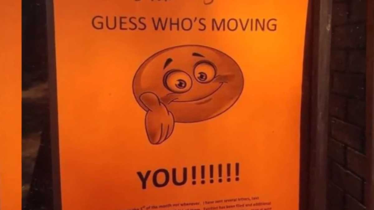 'Guess who's moving': Rude eviction notice goes viral