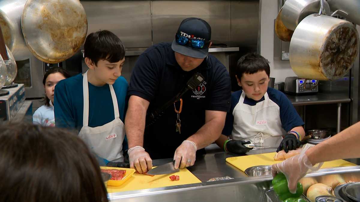 Firefighters Cooking with Kids