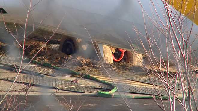 Cargo plane removed after being stuck in mud at Birmingham's airport